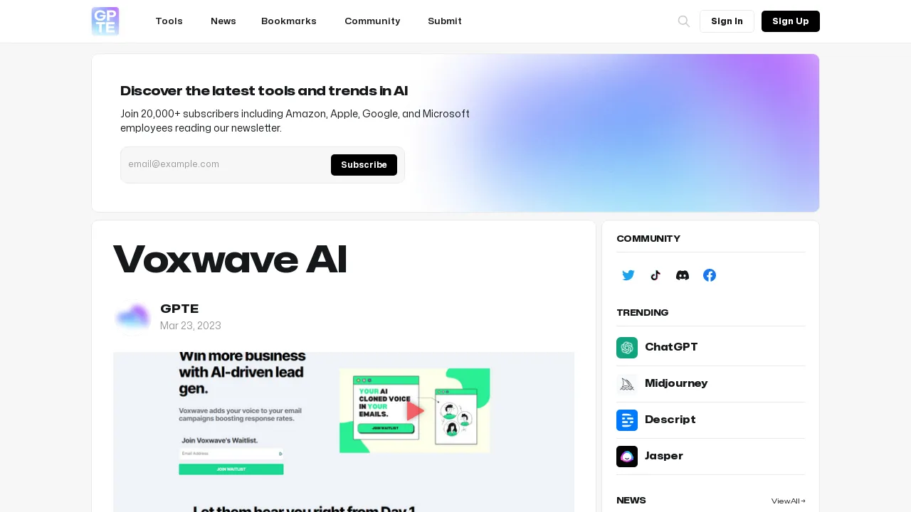 Voxwave AI - BestofAI Voxwave AI - BestofAI